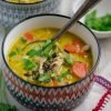 Chicken, Black Rice and Zucchini Soup - A Meal In Mind