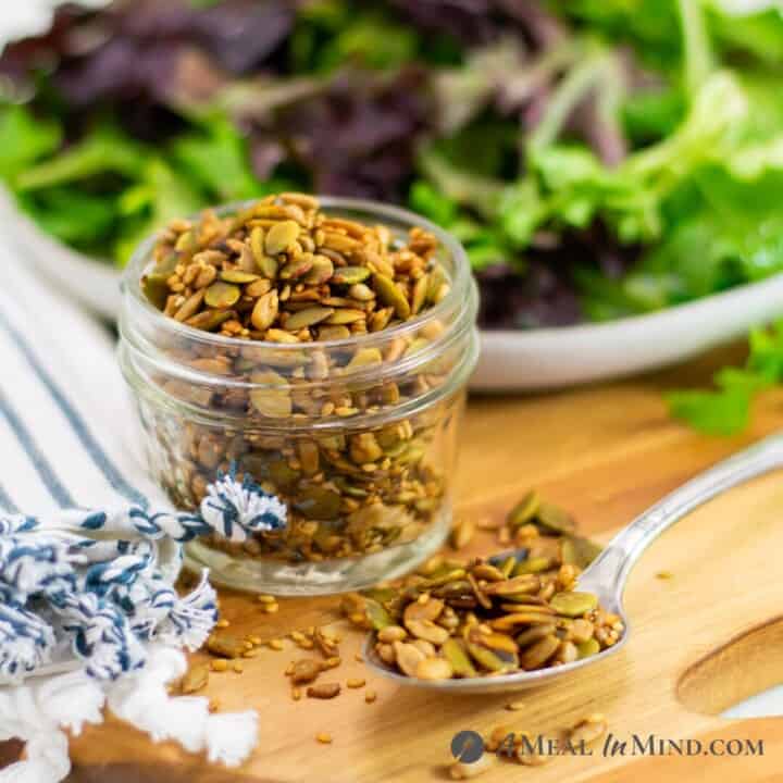Sunflower, Sesame, and Pumpkin Seed Salad Topper - A Meal In Mind
