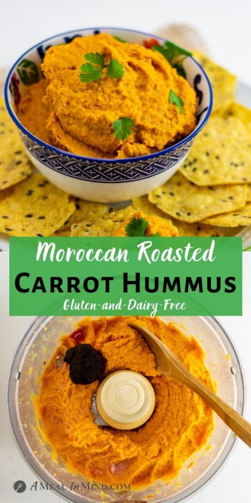 Moroccan Roasted Carrot Hummus - A Meal In Mind